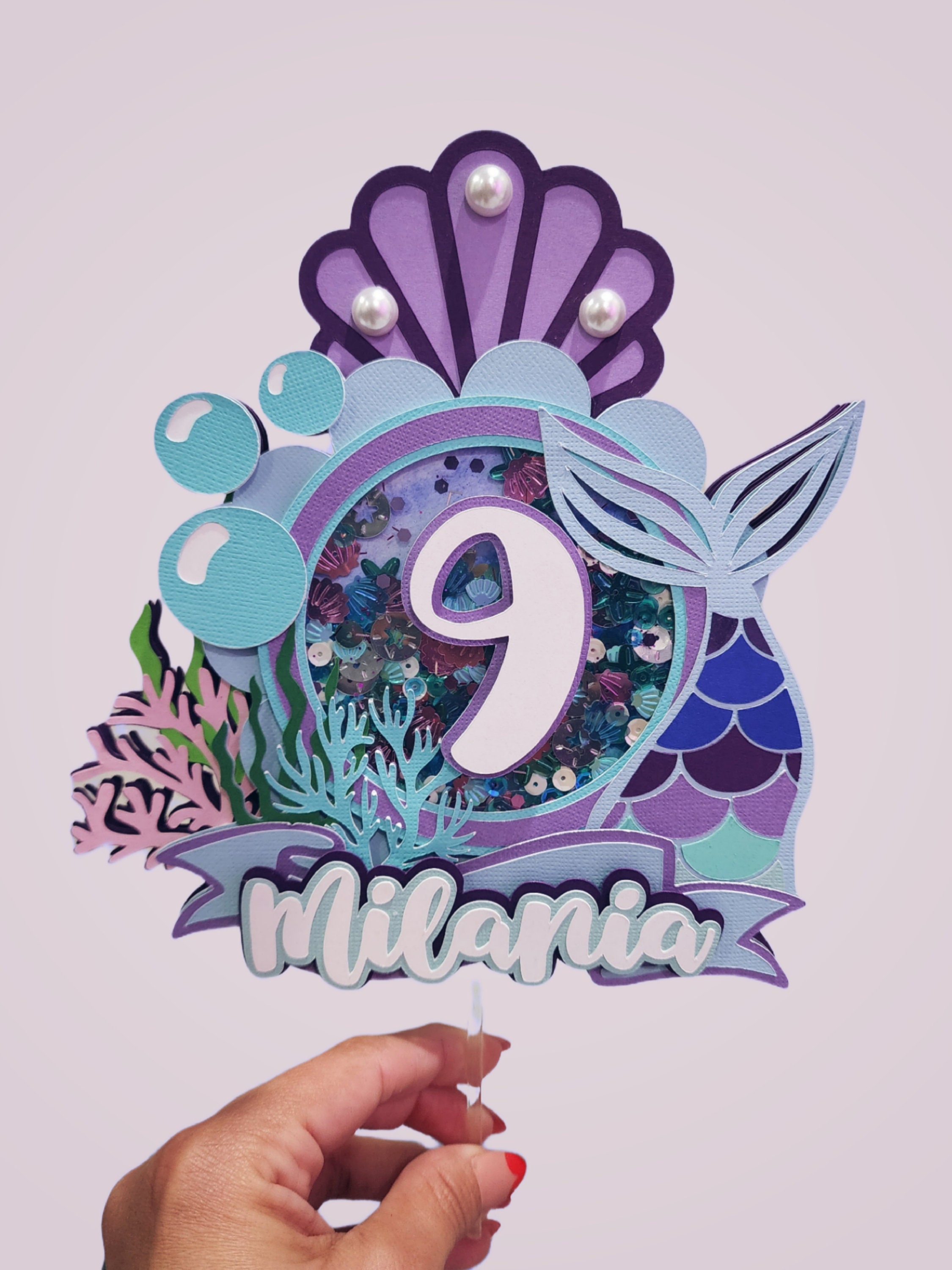 Mermaid Shaker Cake Topper Magical Under the Sea Party Decoration - Etsy