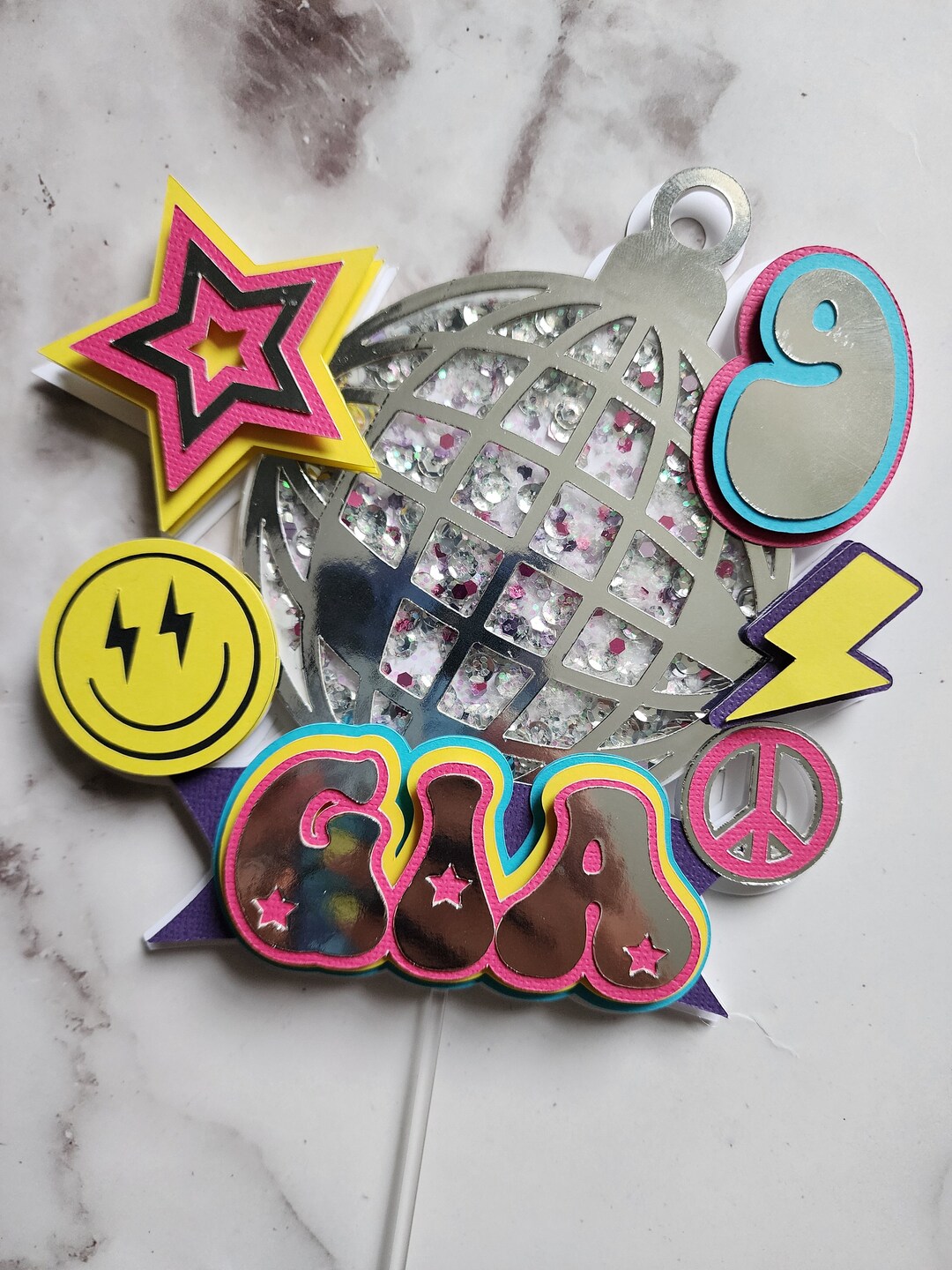 Retro Cake Topper Shaker - Etsy