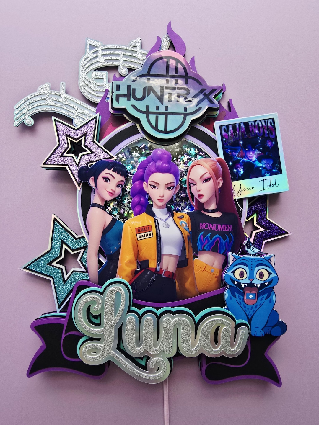 Handmade Kpop Huntrix Cake Topper – Shaker Style Birthday Decor - Etsy ...