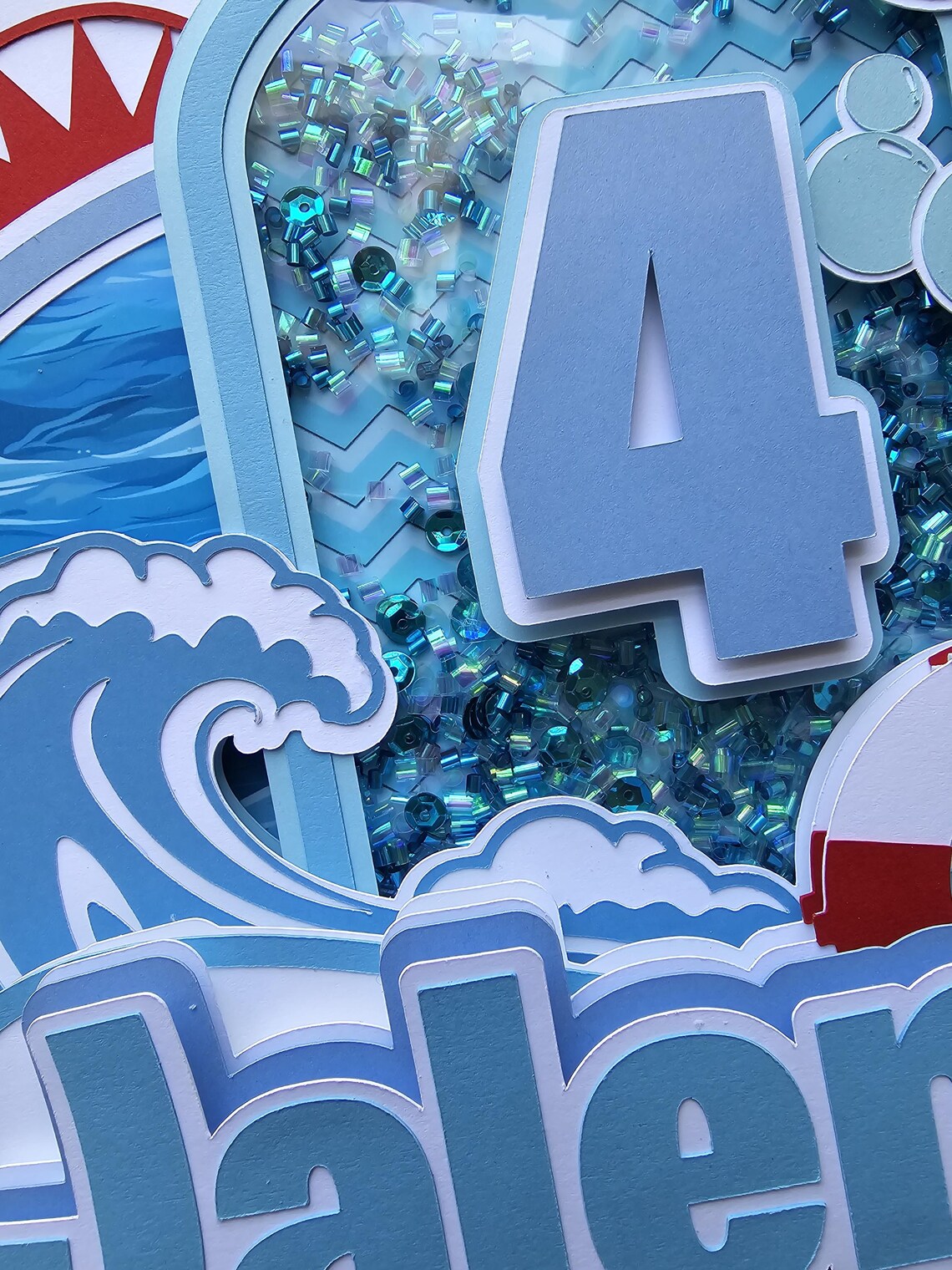 Shark Shaker Cake Topper Underwater Party Decoration - Etsy