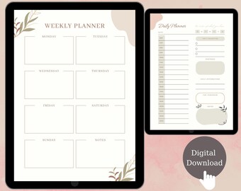 Weekly Planner Printable Digital Planner Goodnotes Planner Daily ...