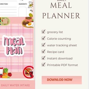 5-day Meal Planner Printable: Weekly Meal Plan Template (digital ...
