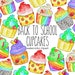 Back to School Cupcakes Watercolor Clipart (digital Download) - Etsy