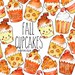 Commercial Use Fall Cupcakes Clipart Set 300 DPI Transparent Background ...