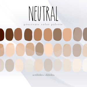 Neutral Procreate Color Palette 30 Handpicked Swatches - Etsy