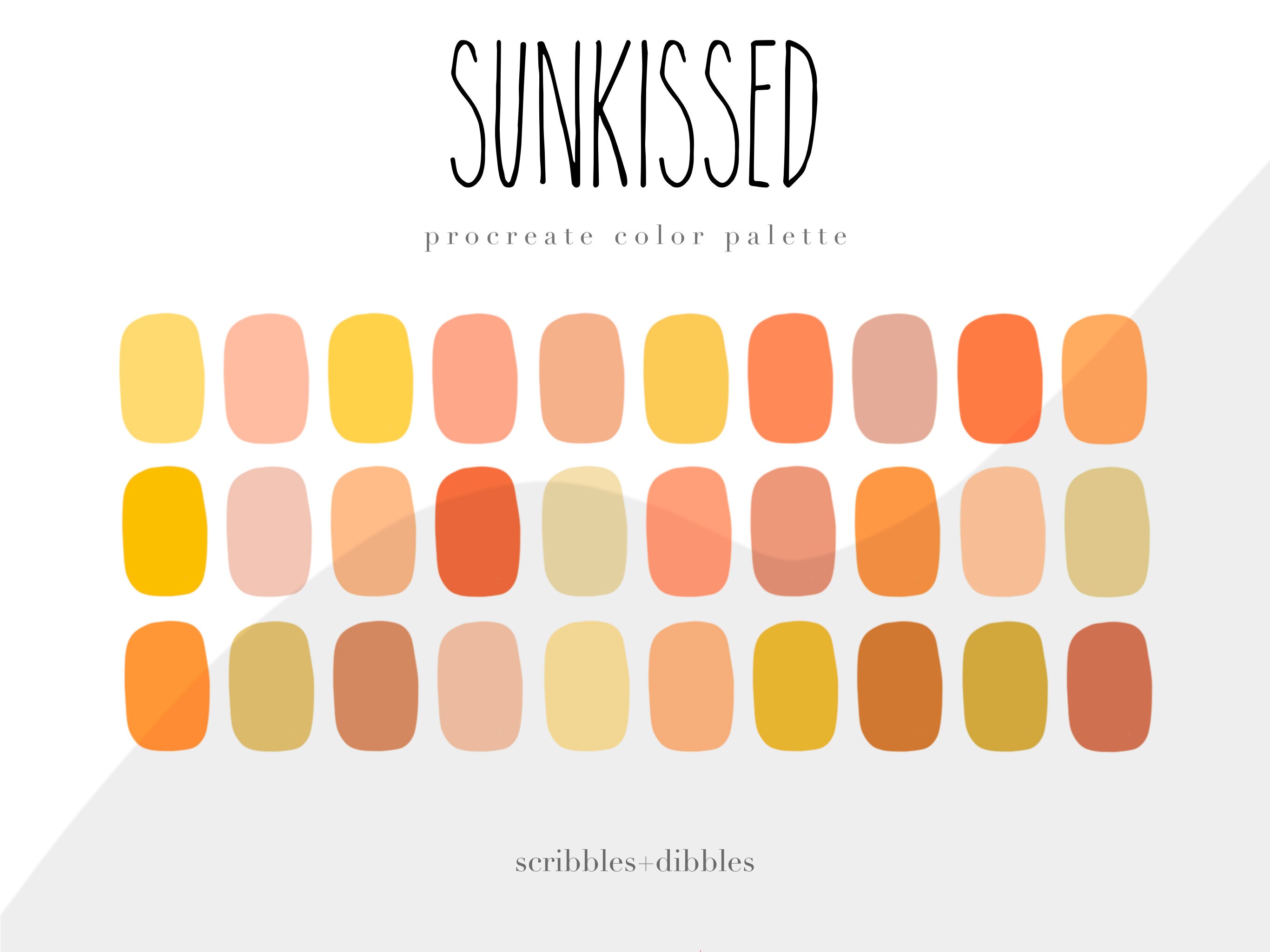 Sunkissed Procreate Color Palette 30 Handpicked Swatches - Etsy