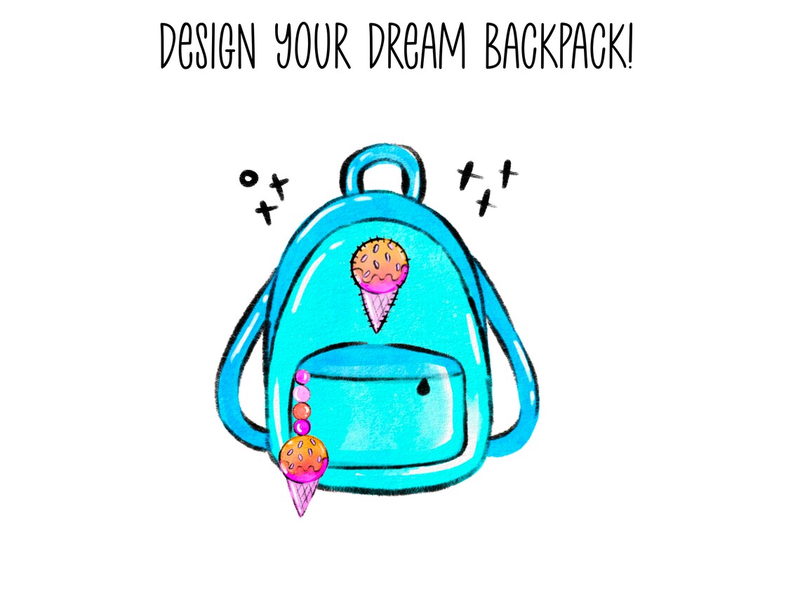 Lets Make a Backpack Watercolor Clipart Set 300 DPI Transparent ...