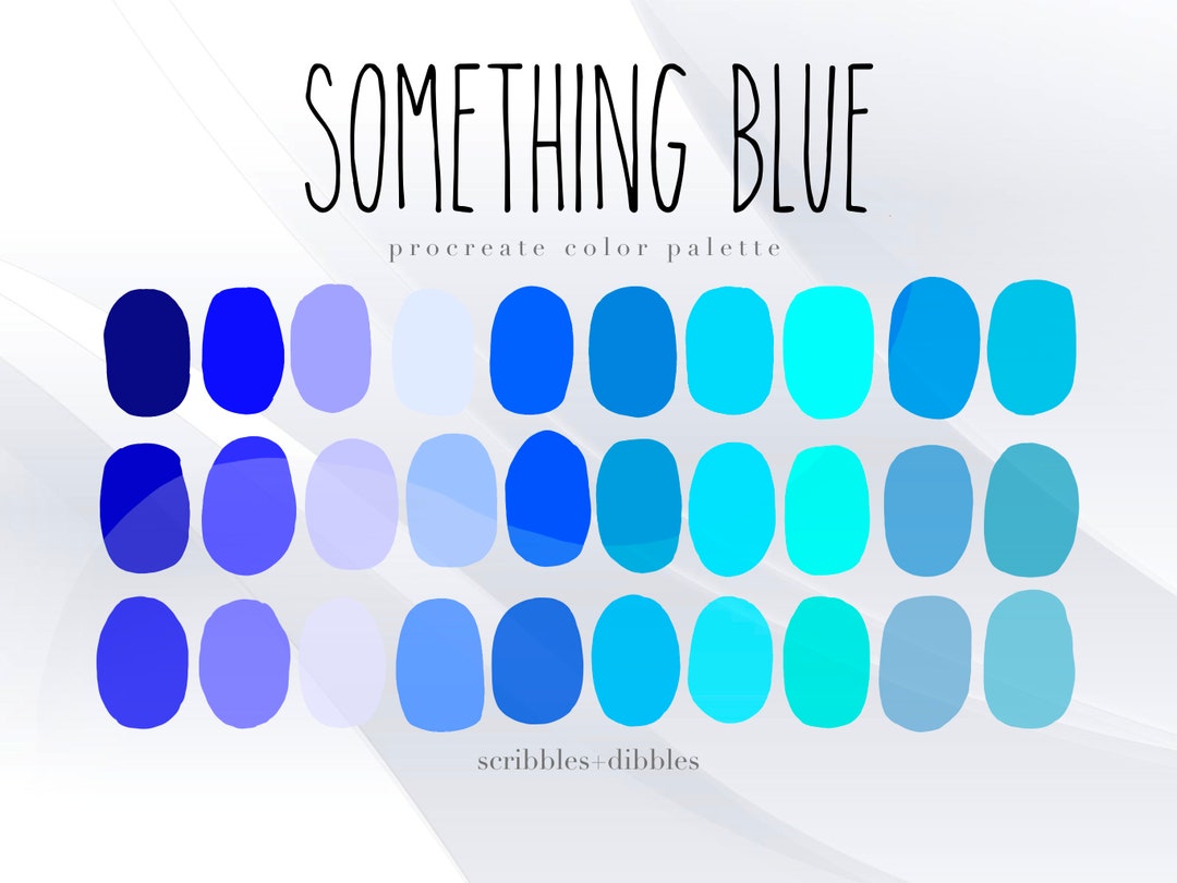 Something Blue Procreate Color Palette 30 Handpicked Swatches - Etsy