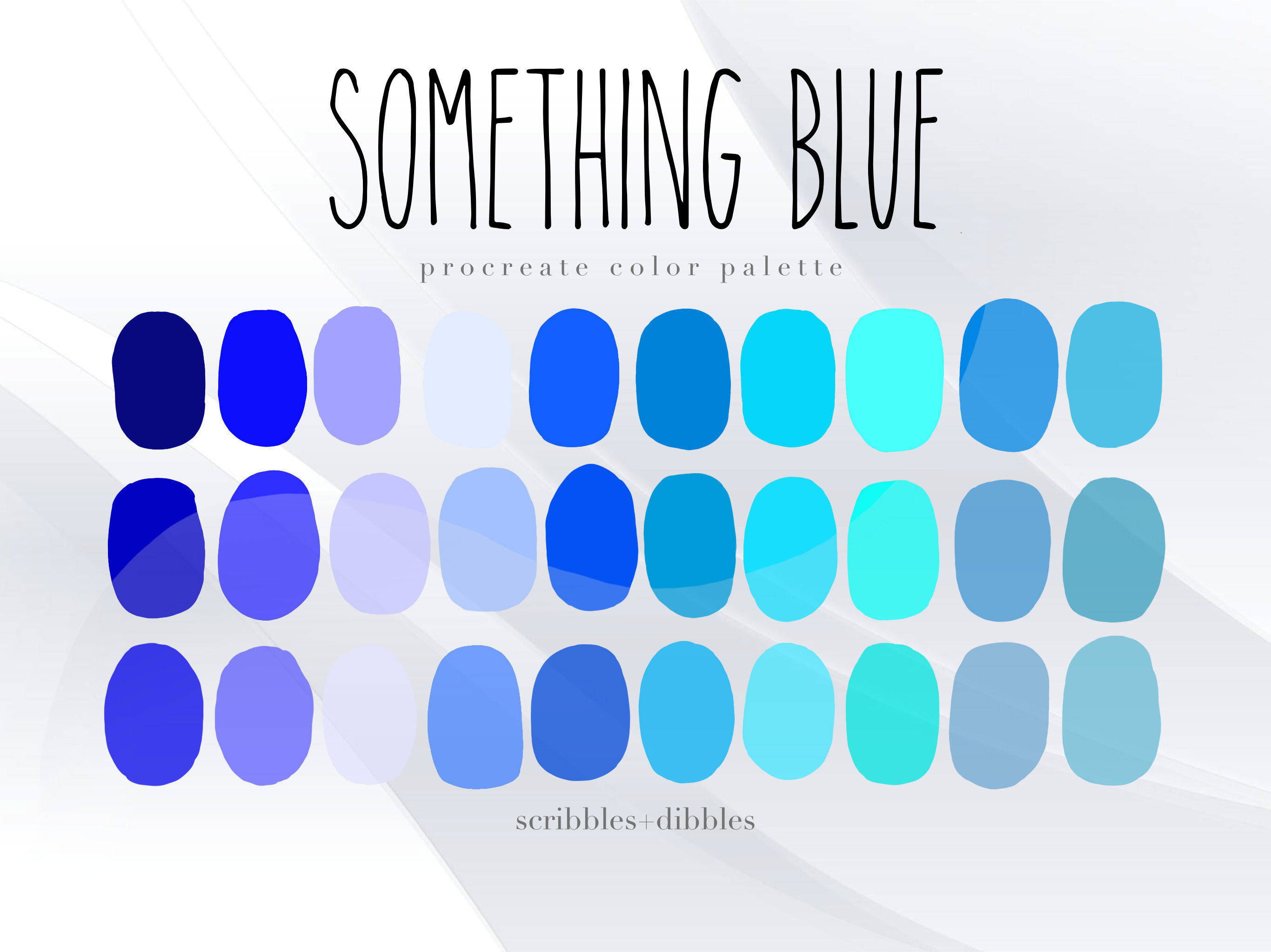Something Blue Procreate Color Palette 30 Handpicked Swatches - Etsy