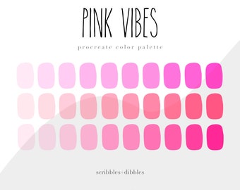 30 Shades of Pink/ 30 Color Palette for Procreate/ Pink Color Palette ...