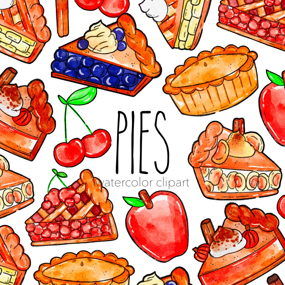 Commercial Use Fall Pies Clipart Set 300 DPI Transparent Background - Etsy