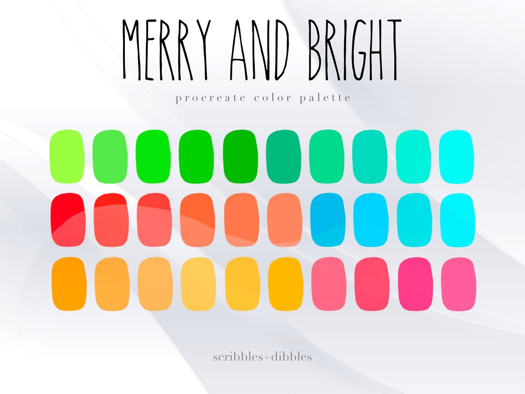 Merry and Bright Procreate Color Palette 30 Handpicked Swatches - Etsy Merry and Bright Procreate Color Palette 30 Handpicked Swatches - Etsy