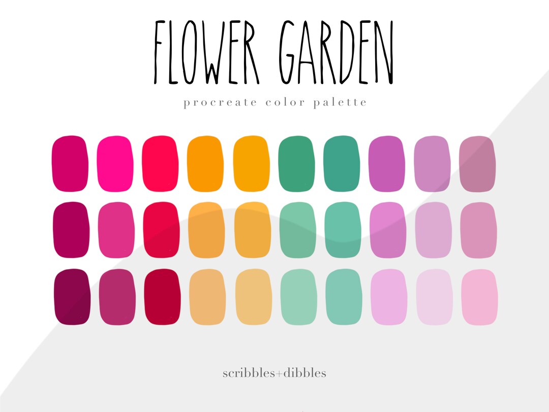 Flower Garden Procreate Color Palette 30 Handpicked Swatches - Etsy