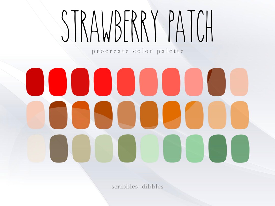 Strawberry Patch Procreate Color Palette 30 Handpicked Swatches - Etsy