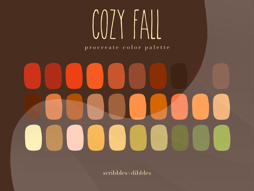 Cozy Fall Procreate Color Palette 30 Handpicked Swatches - Etsy