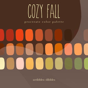 Cozy Fall Procreate Color Palette 30 Handpicked Swatches - Etsy