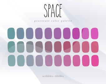 Nebula Procreate Color Palette 30 Color Swatches iPad Illustration ...