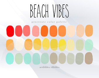 Retro Vibe Procreate Color Palette HEX Codes Included 30 Handpicked ...
