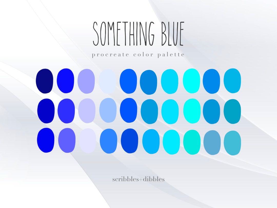 Something Blue Procreate Color Palette 30 Handpicked Swatches - Etsy