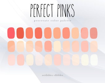30 Shades of Pink/ 30 Color Palette for Procreate/ Pink Color Palette ...