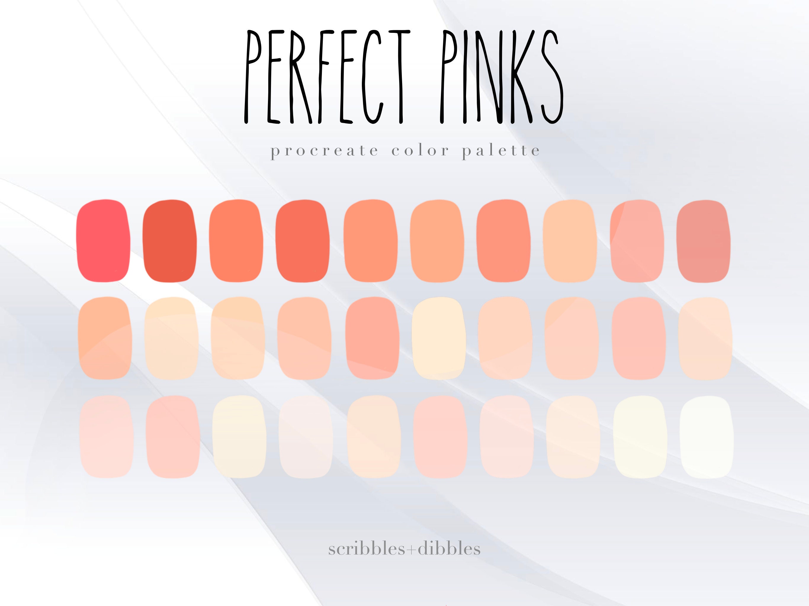 Perfect Pinks Procreate Color Palette 30 Handpicked Swatches - Etsy