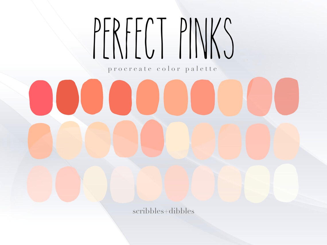 Perfect Pinks Procreate Color Palette 30 Handpicked Swatches - Etsy