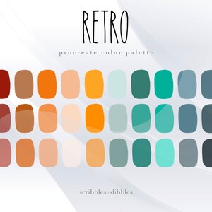 Retro Procreate Color Palette 30 Handpicked Swatches - Etsy
