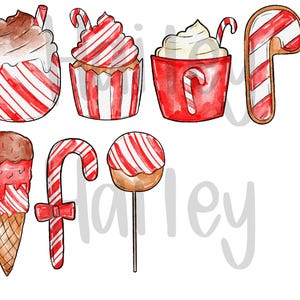 Commercial Use Peppermint Treats Clipart Set 300 DPI Transparent Back ...