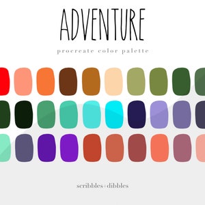 Adventure Procreate Color Palette 30 Handpicked Swatches - Etsy