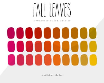 Fall for Me Procreate Color Palette | 30 Color Swatches | Fall Inspired ...
