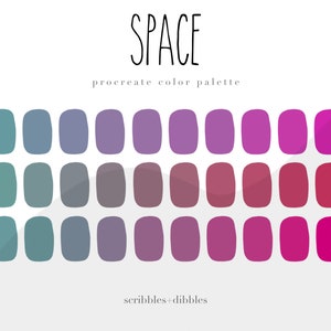 Space Procreate Color Palette 30 Handpicked Swatches - Etsy