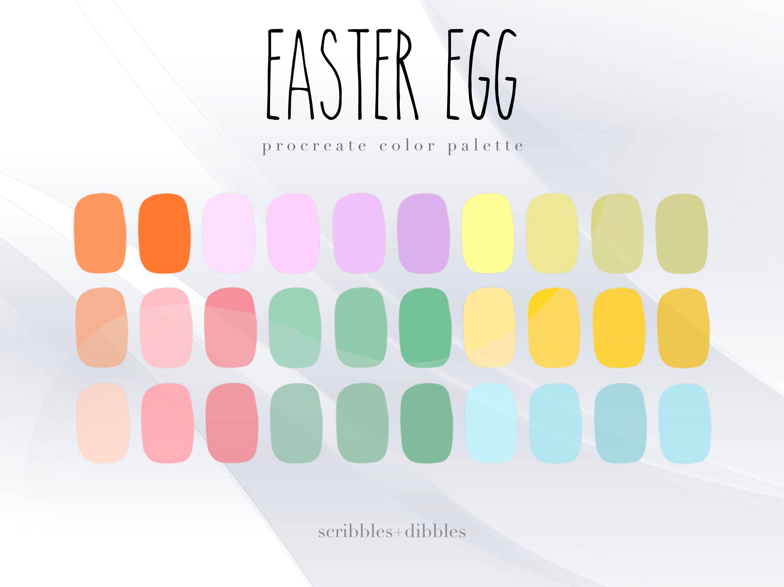 Easter Egg Shades Procreate Color Palette 30 Handpicked Swatches - Etsy