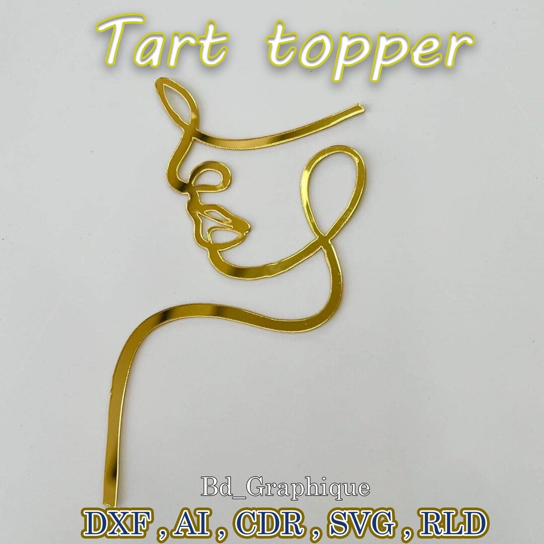 Lady Line Drawing Cake Topper, Woman Face Cake Dxf, Ai, Svg, Eps, Cdr - Etsy Australia