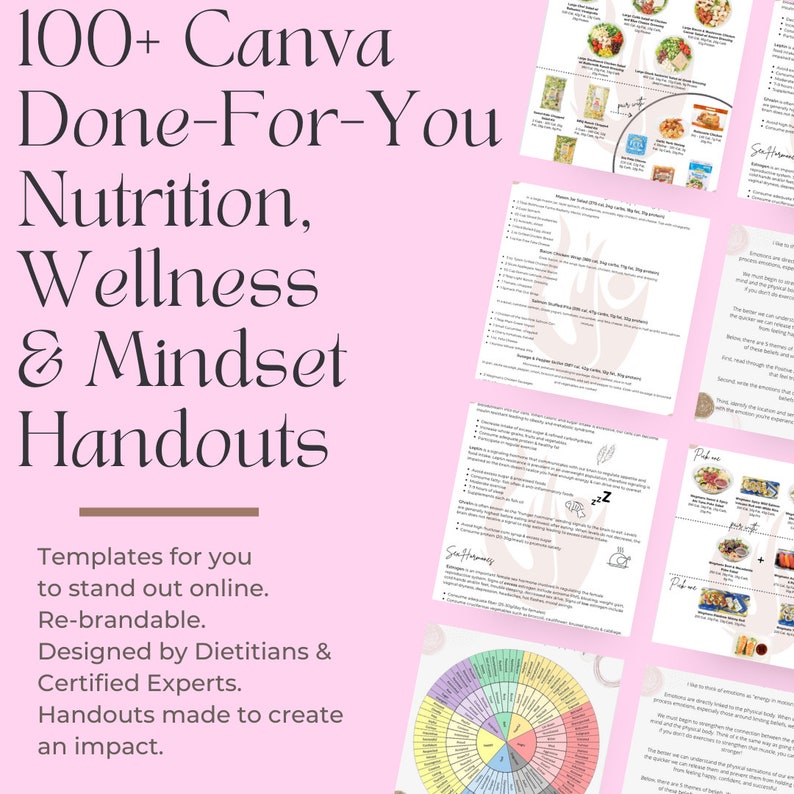 100+ Editable Canva Dietitian Nutritionist Handout Templates ...