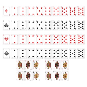 Printable Playing Cards Full Set, Vintage Poker Cards, Print and Play ...