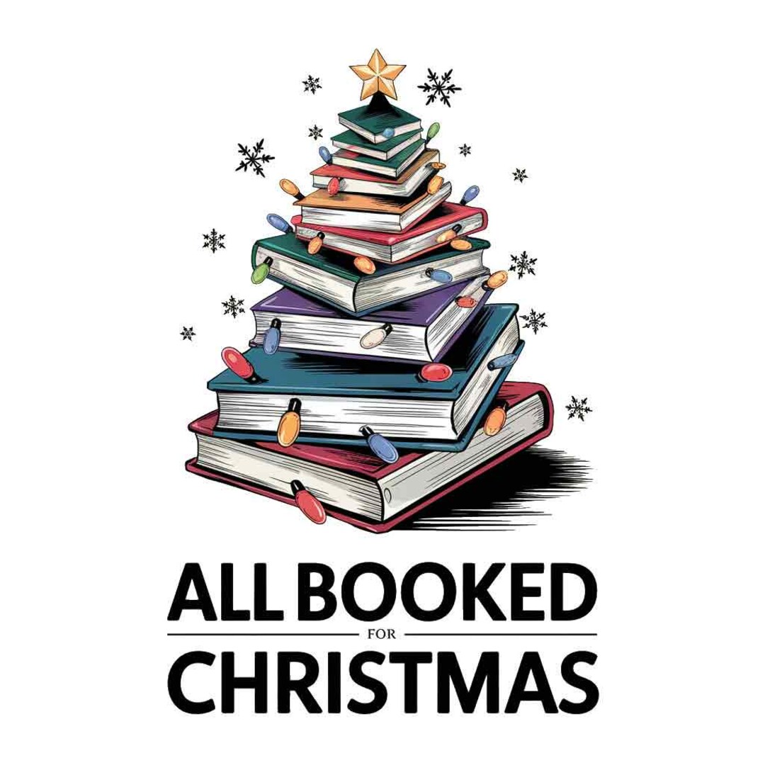 All Booked for Christmas, Christmas Tree Design, Cricut Design Cut ...