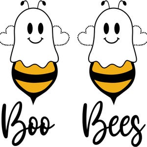 Boo Bee, Halloween Bee Ghost, Funny Halloween, Halloween Design, Cricut ...