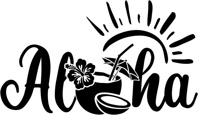 Aloha, Hawaii Trip, Cut Files SVG PNG JPEG Gif Cricut Design Space ...