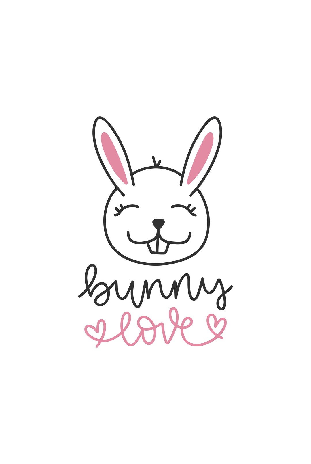 Bunny Love, Cricut Design Cut Files SVG PNG JPG Ai Eps Dxf Digital ...