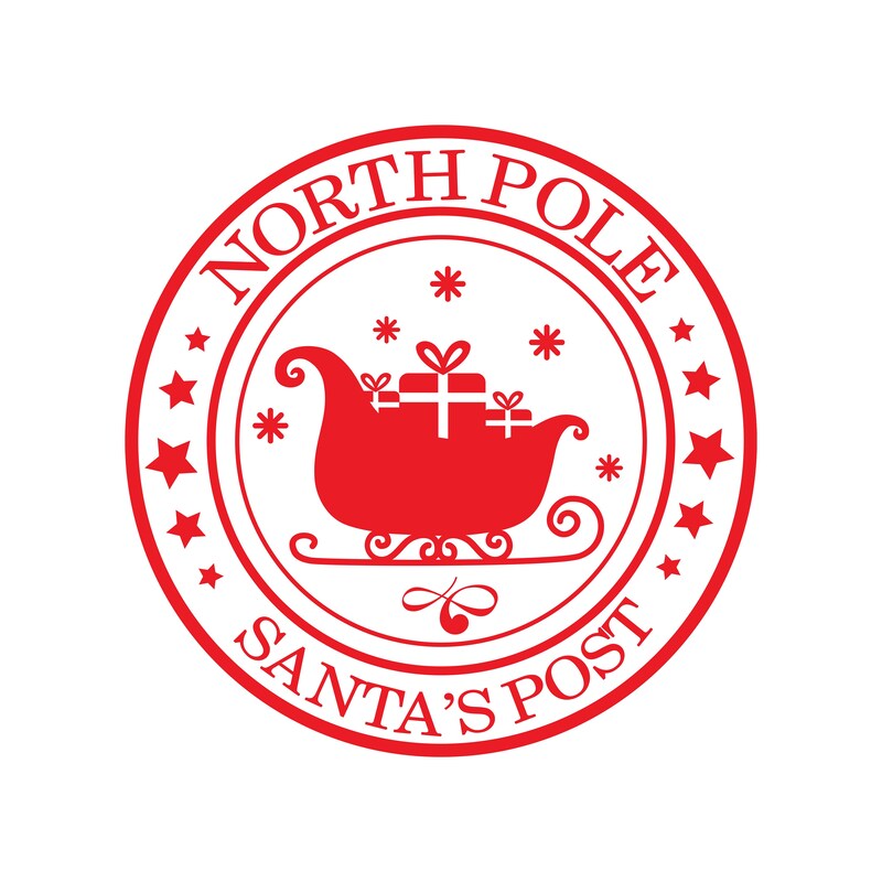 North Pole Mail Sticker - Etsy