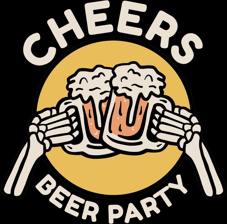 Cheers Skeleton Beer Party, Skeleton Besties and Beers, Layered Cricut ...