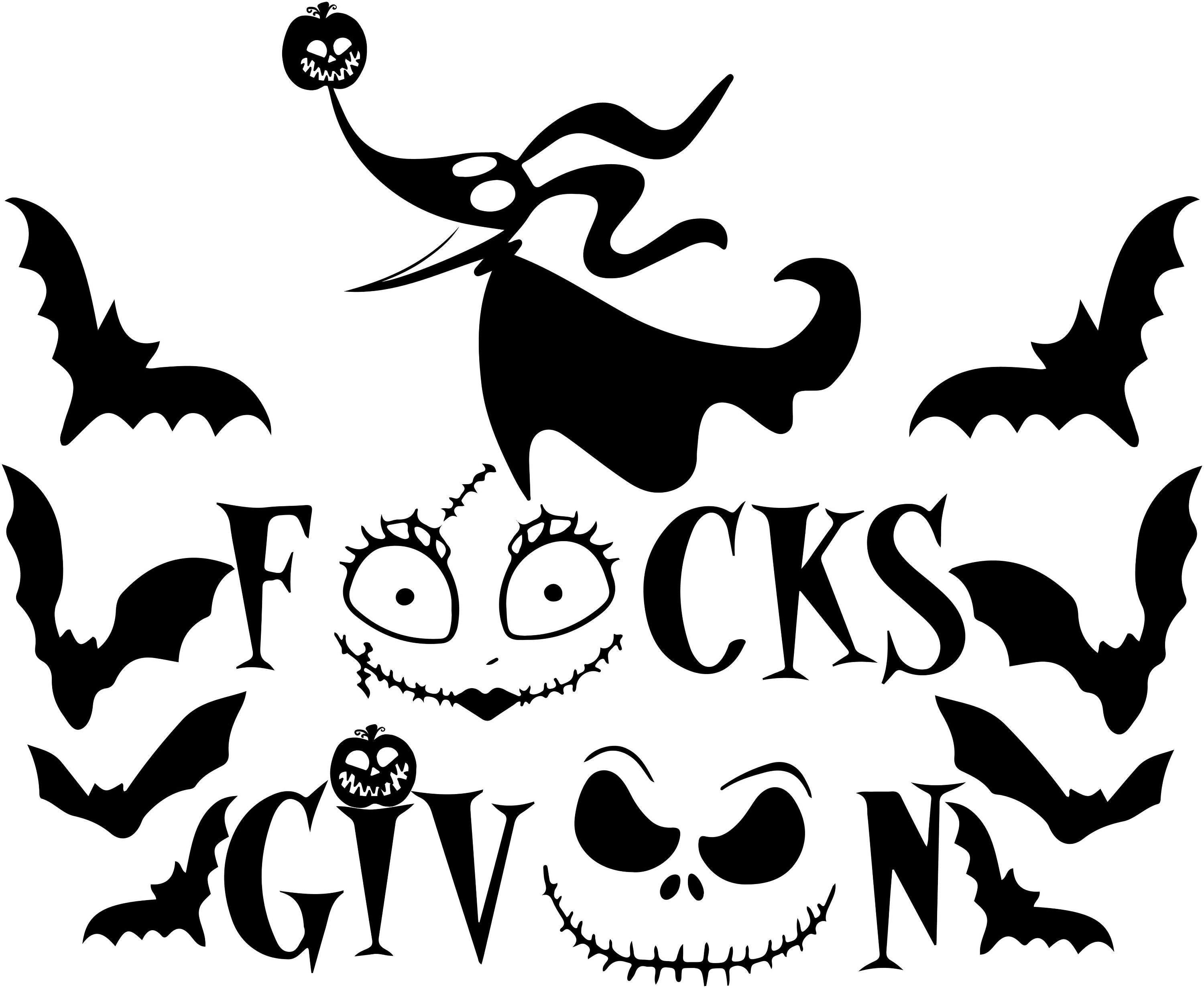 Zero Fucks Given Jack Skellington Halloween Edition Layered Etsy
