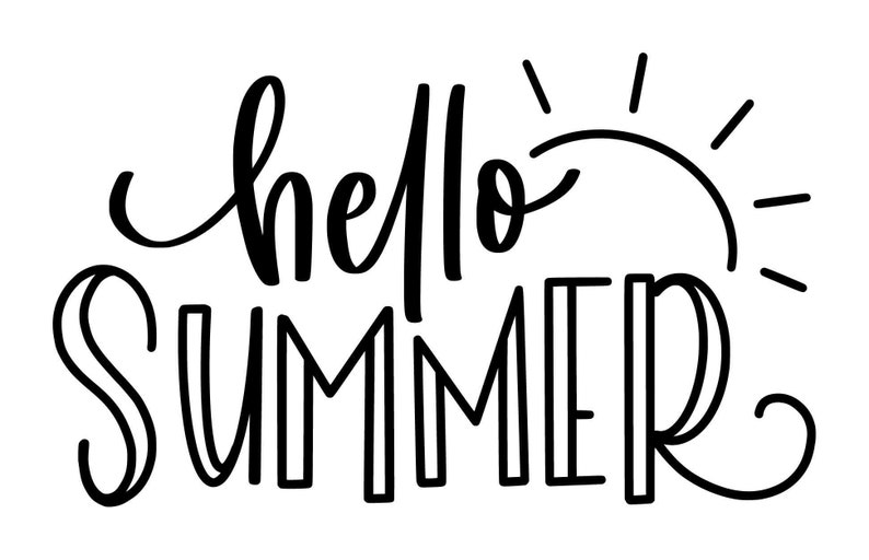 Hello Summer, Editable Layered Cut Files SVG Png JPEG Gif - Etsy Canada