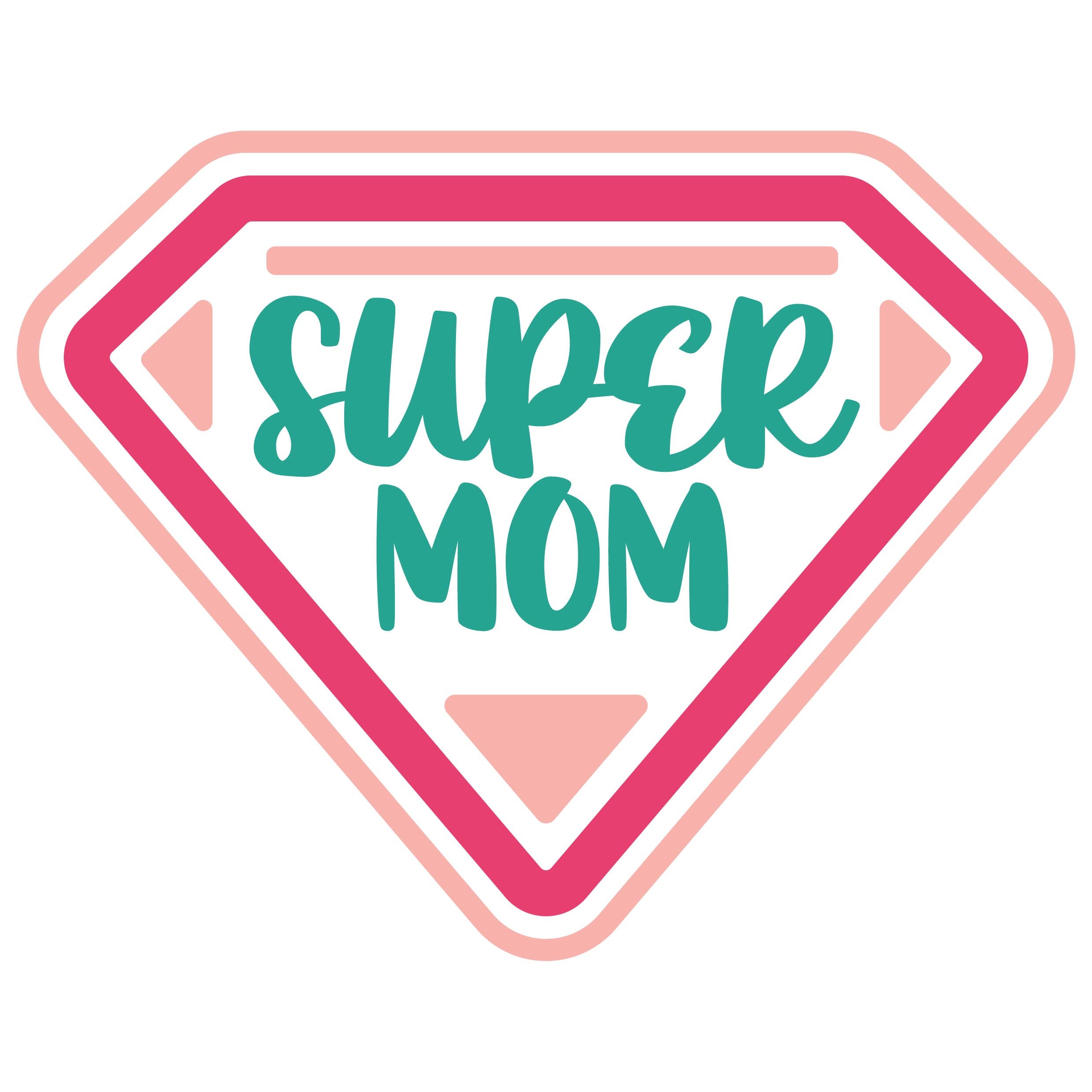 Super Mom Logo, Layered Cricut Design Cut Files SVG PNG JPEG Eps Ai Dxf Digital Download Image ...