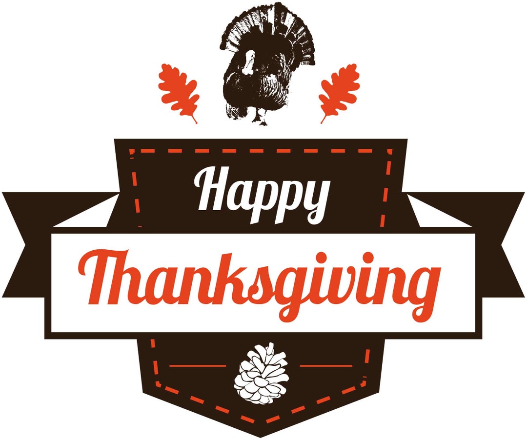 Happy Thanksgiving Logo, Editable Layered Editable Cut File SVG PNG ...
