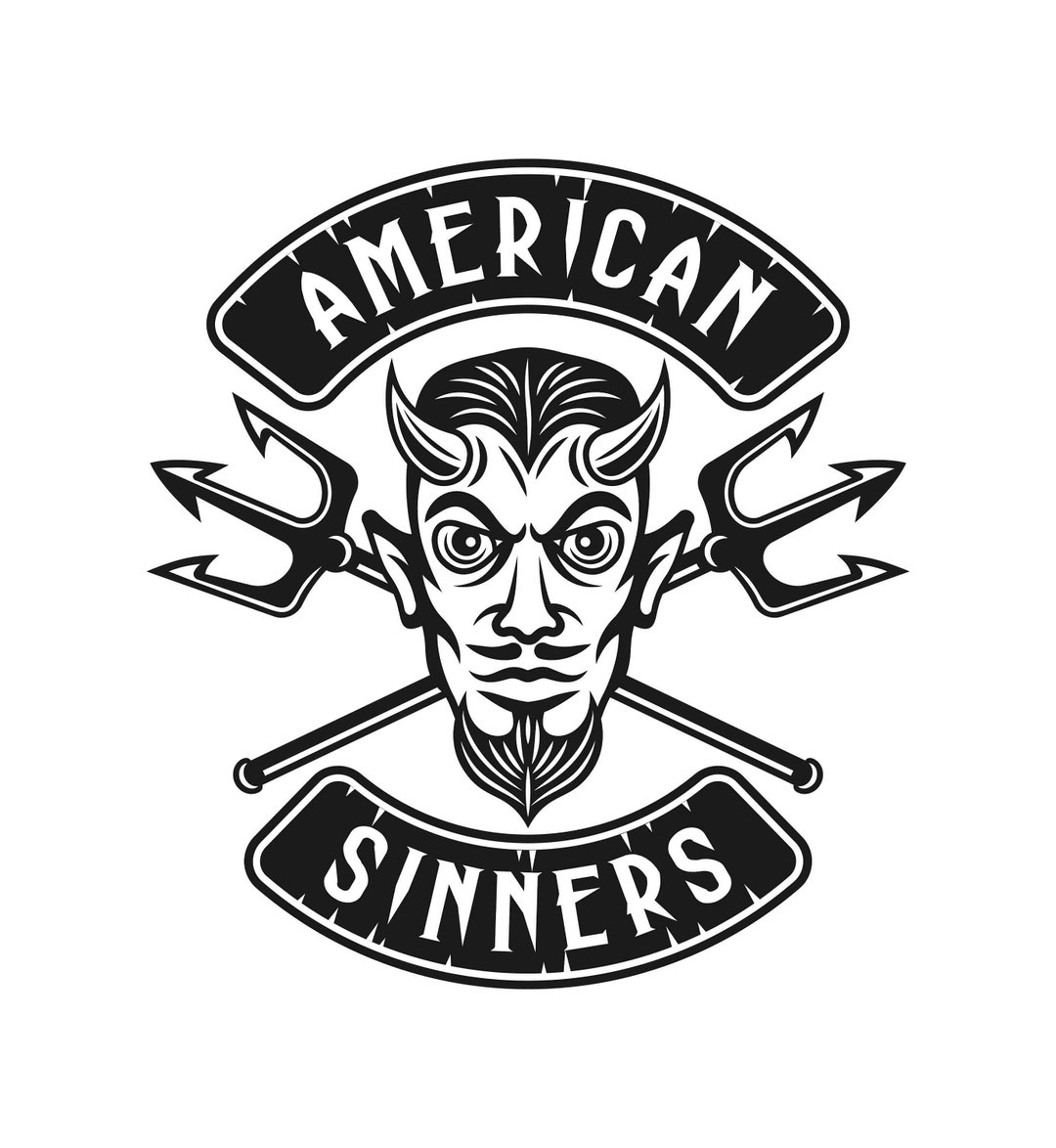 American Sinners, Editable Layered Cut File SVG PNG Gif Jpeg Ai Pdf ...