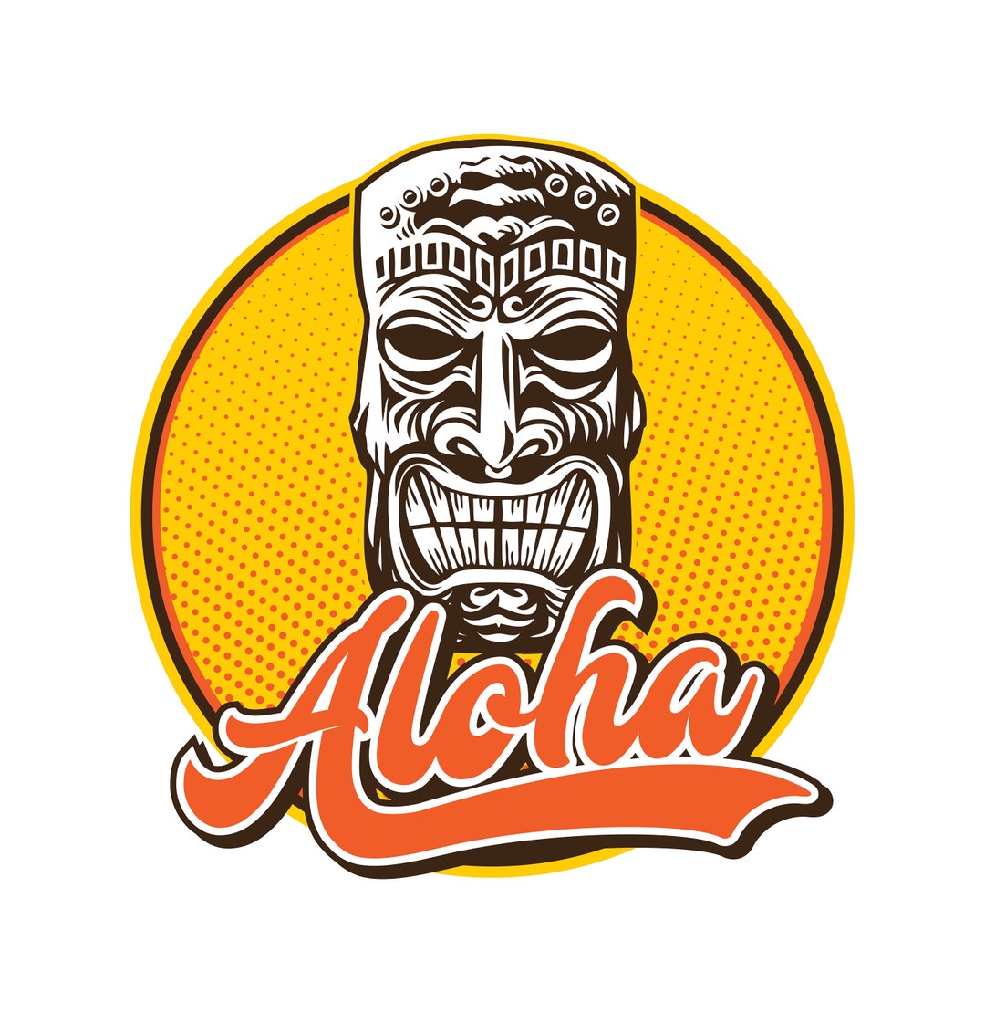 Aloha Hawaii Mask, Editable Layered Cut Files SVG EPS AI Png Jpeg Gif ...