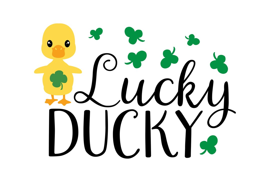 Lucky Ducky, Cricut Design Cut Files SVG EPS AI Png Jpg Dxf Digital ...