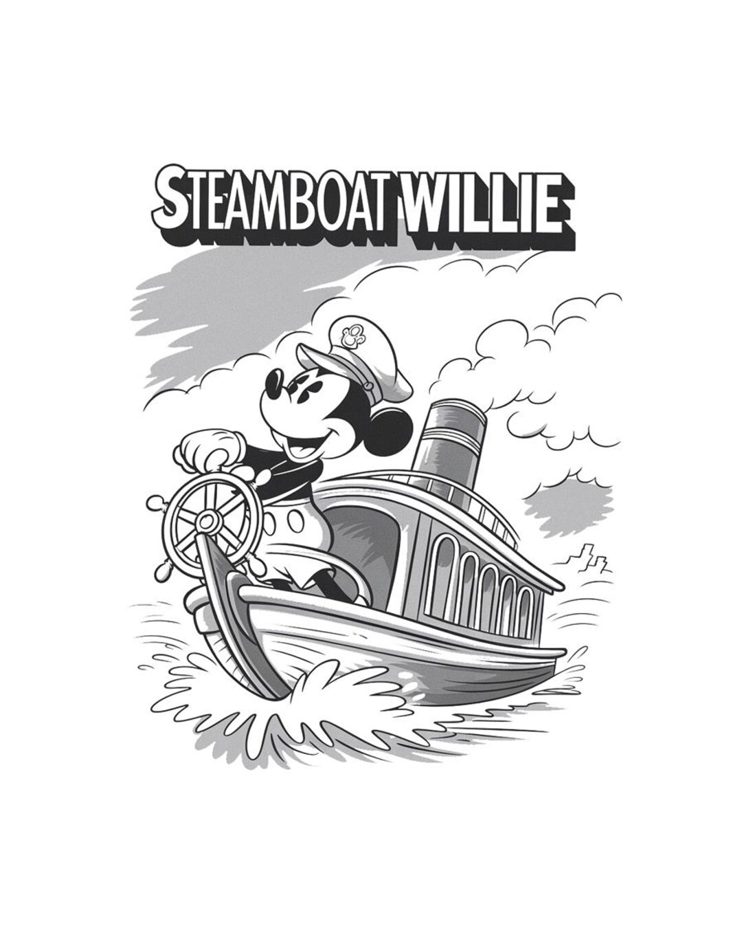 Steamboat Willie Mickey Mouse, Layered Cricut Design Cut Files SVG PNG ...