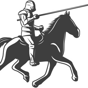 Vintage Knight Elements Bundle, Medieval Life, Knights Monochrome ...